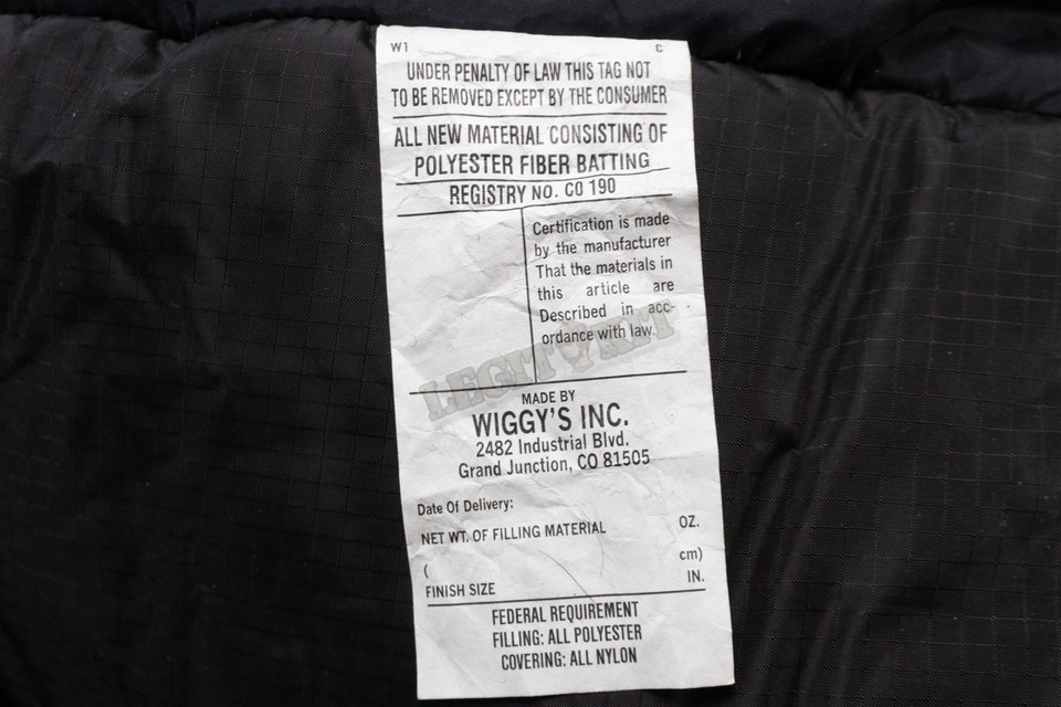 Wiggy's Mummy Style Antartic Sleeping Bag System X-Large w/o Stuff Sack ...