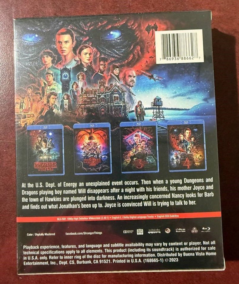 Stranger Things - The Complete Series, Season 1-4 (Blu-Ray, 9-Disc, Box ...