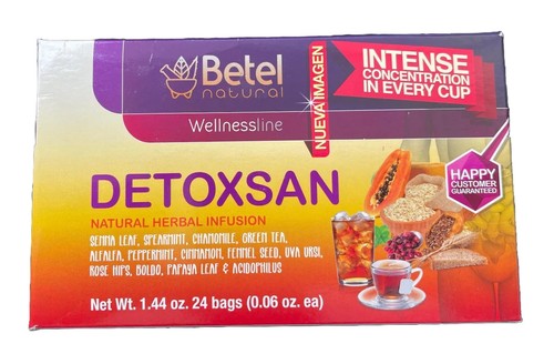 Detoxsan Total Detox Tea by Betel Whole Body Detox Formula - 24 TeaBag ...