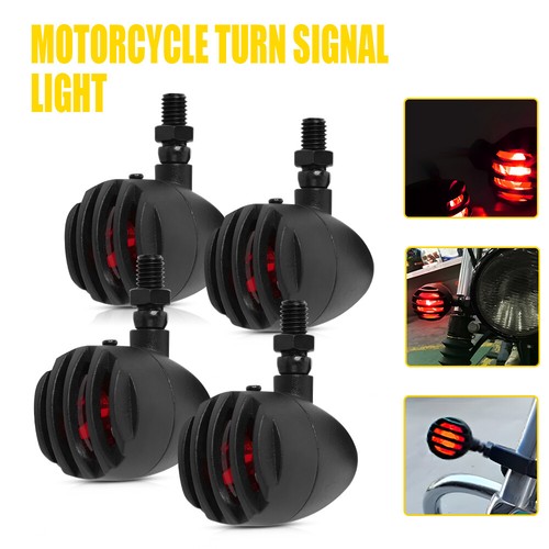 4PCS Motorcycle Indicators Red 12V LED Turn Signal Brake Light Tail ...