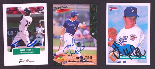 JAMIE McANDREW TODD HOLLANDSWORTH ANDRE ETHIER AUTOGRAPH SIGNED DODGERS ...