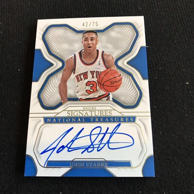 2022-23 National Treasures John Starks Signatures Auto Autograph #42/75 ...