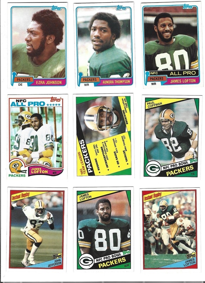1977 to 2021 Green Bay Packers Football Card Lot (92 Diff) | eBay