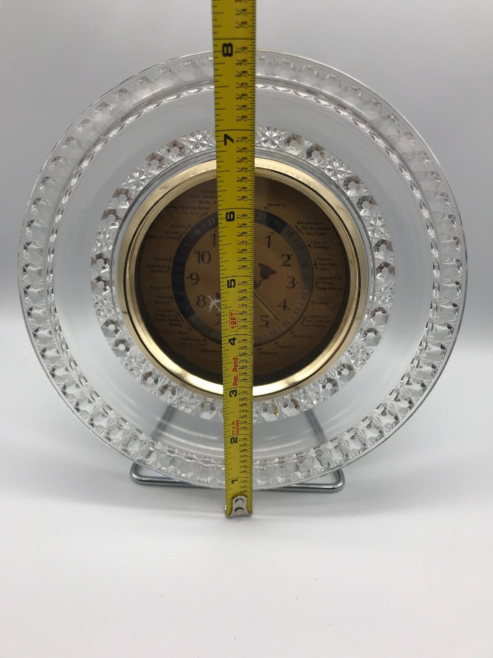 Hoya Japan Vintage World Desk Top Clock With Airplane Second Hand ...