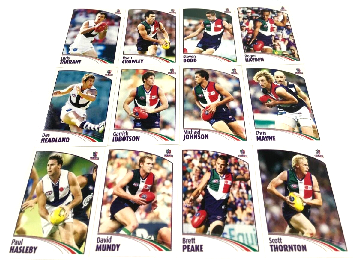 2009 SELECT AFL COLLECTABLE MINI STICKERS FULL BASE TEAM SET-FREMANTLE ...