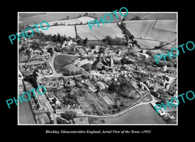 OLD 6x4 SIZE PHOTO BLOCKLEY GLOUCESTERSHIRE ENGLAND, AERIAL VIEW TOWN ...