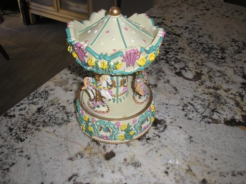 Musical revolving animated carousel with 3 horses & Canopy | eBay