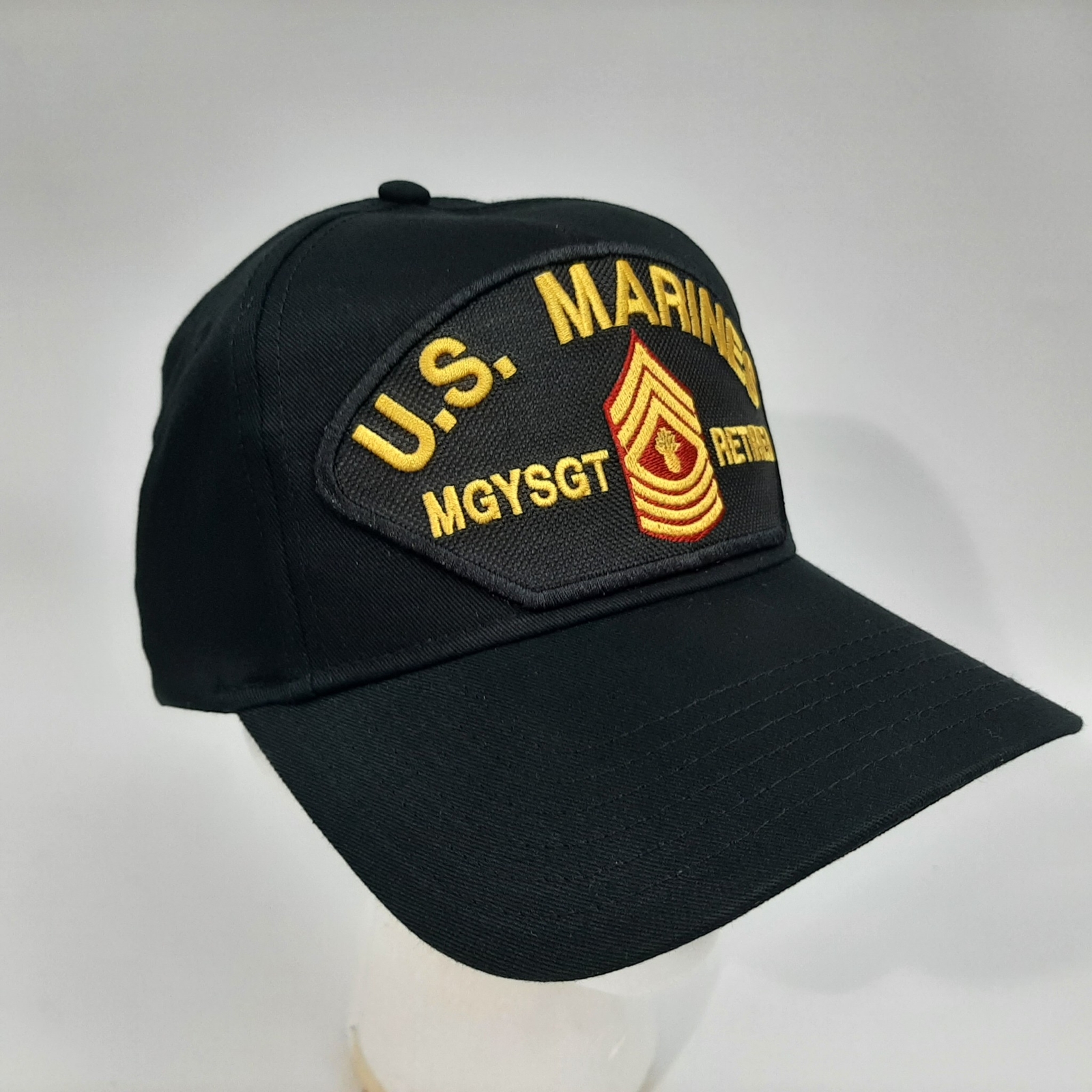MGySGT Retired Master Gunnery Sergeant Rank Men's Hat Ball Cap One Size ...