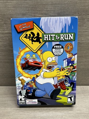 The Simpsons Hit & Run PC/CD-Rom Game w/ Manual & Trading Card - Read ...