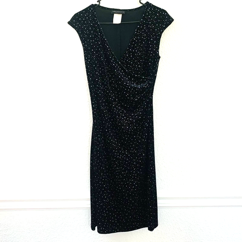 Vintage Connect Apparel polka dot silver dress black | eBay