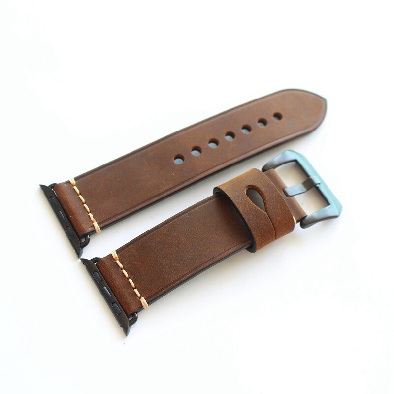 Genuine Leather Band Strap For Apple Watch SE Series 6 5 4 3 2 1 38/42 ...