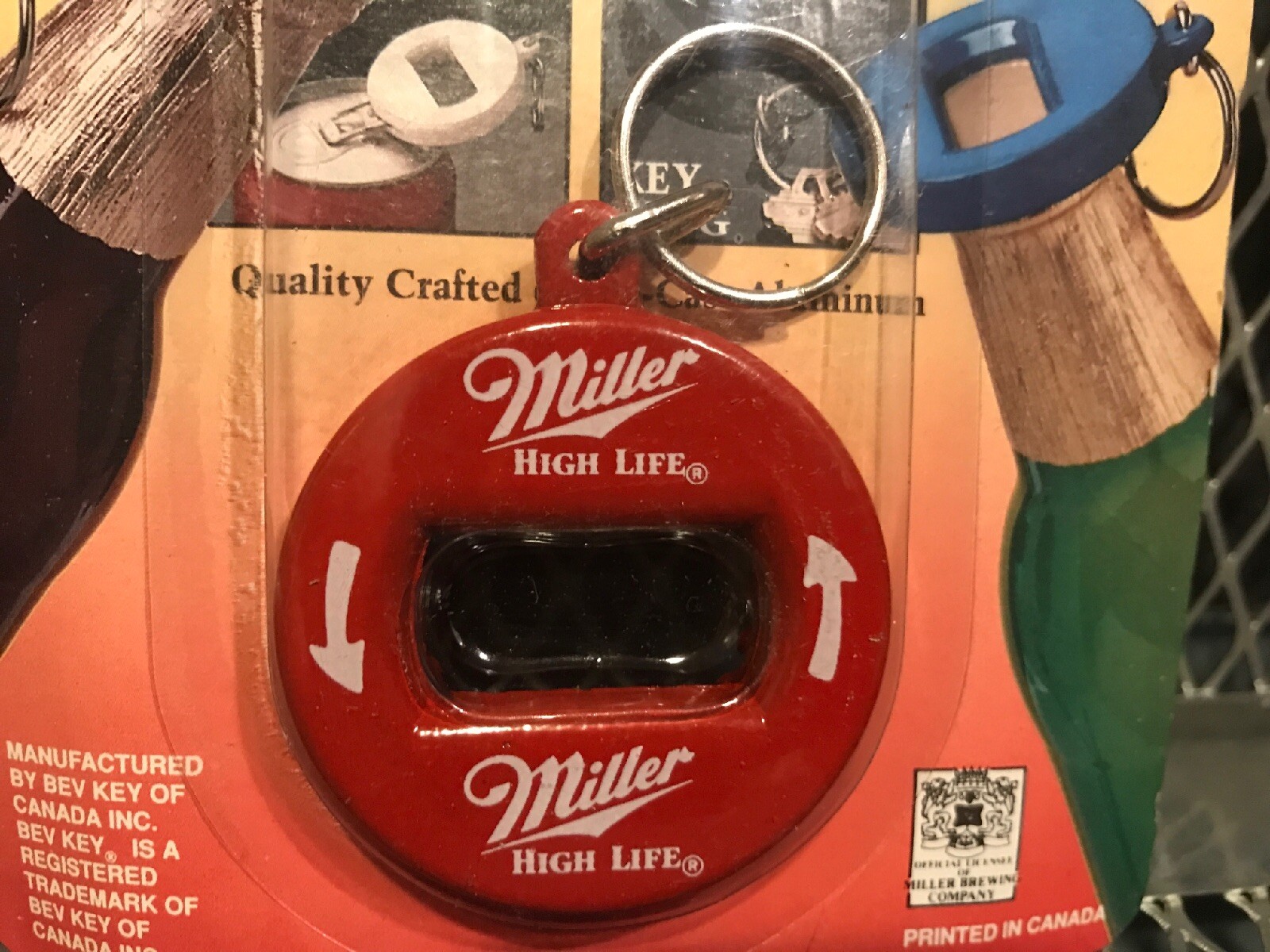VTG MILLER HIGH LIFE NOS 1988 Bev Key® 3 in 1 Beer Bottle Opener Key ...