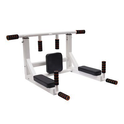 Chin Up Bar Power Pull Up Wall Mounted Home Gym Fitness Dip Station ...