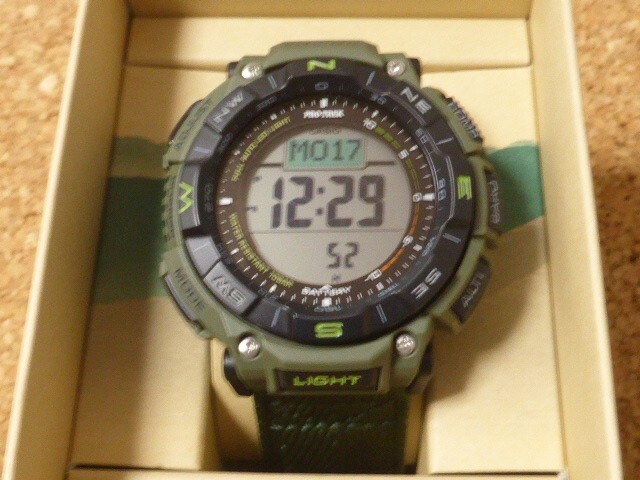CASIO PRO TREK PRG-340B-3JF Climber Line Solar Compass Outdoor Digital ...