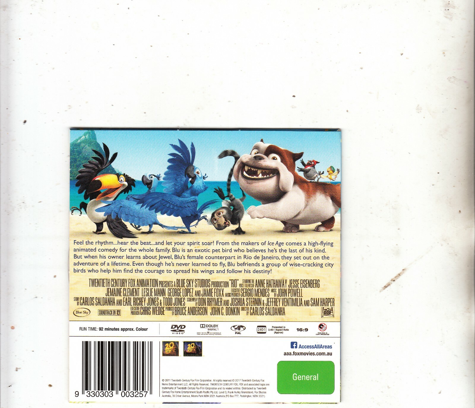 Rio-2011-[Animated Movie]-Movie Promo-DVD | eBay