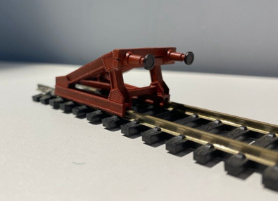 2x OO Gauge Buffer Stop - Model Railway Train Track Stopper - Layout ...