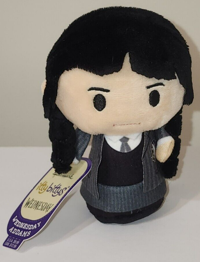 Hallmark Itty Bittys Wednesday Adams Family Jenna Ortega Plush Figure ...