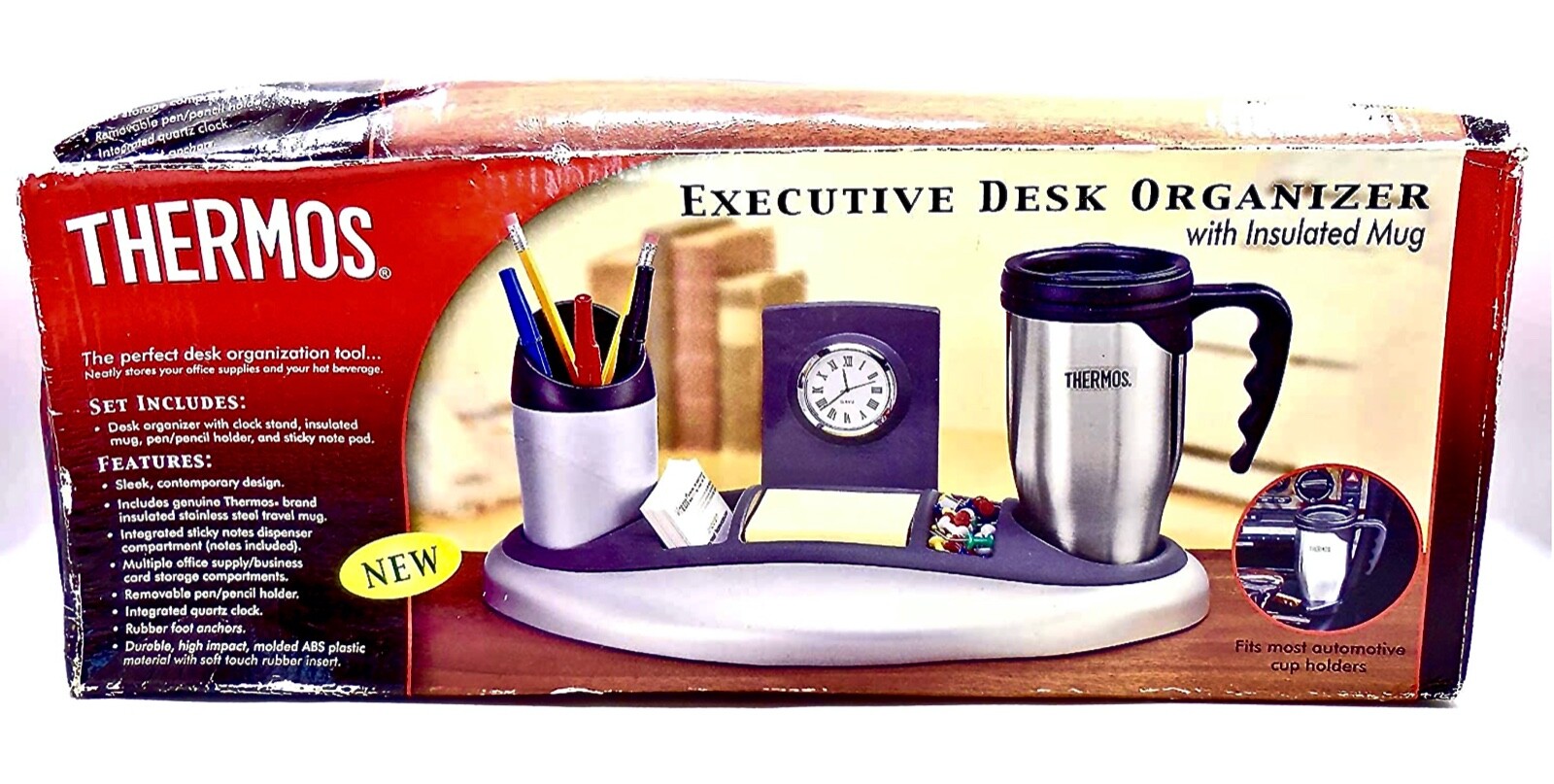 Thermos Executive Desk Organizer with Insulated Mug,plastic | eBay