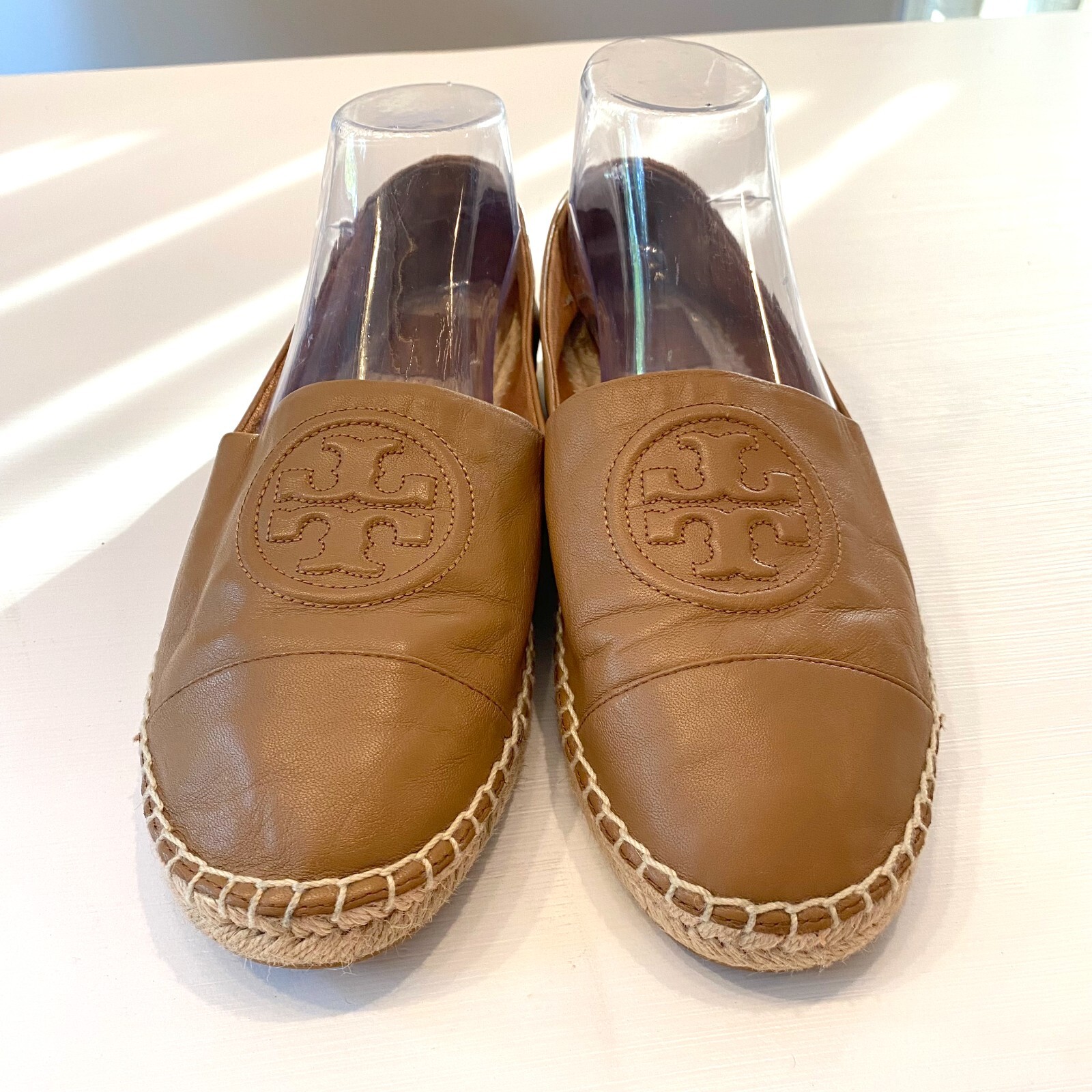 Tory Burch Women's Tan Leather Fisherman Espadrilles … - Gem