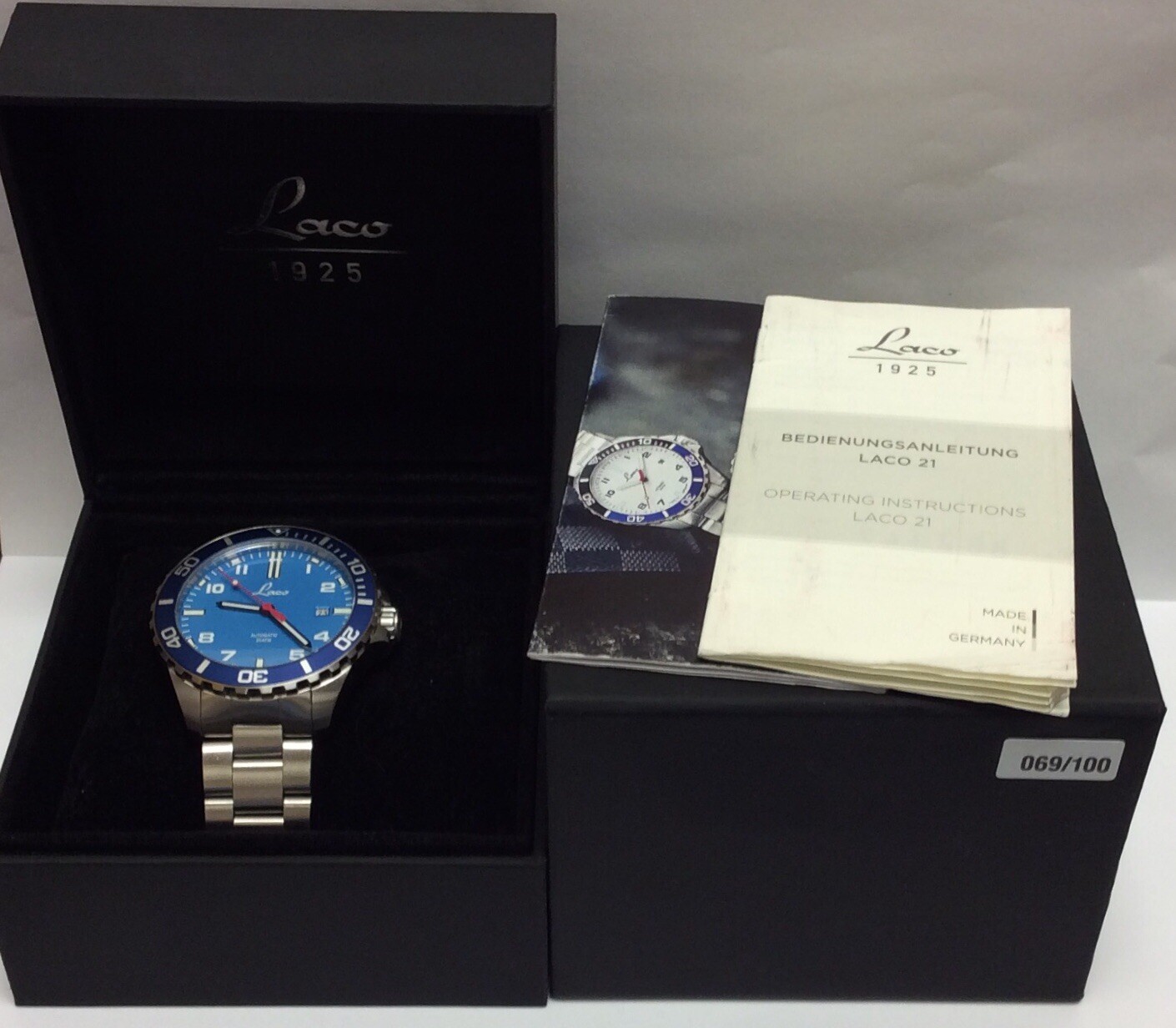 Laco La Paz Blue Automatic Dive Watch Made In Germany Limited Edition ...
