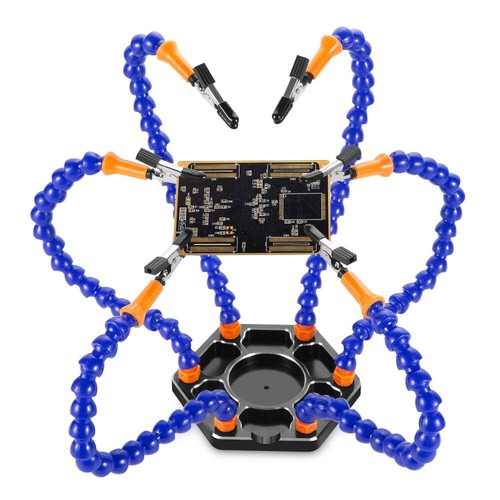 Soldering Station with Six Flexible Arms Metal Base Soldering Tool 6 ...