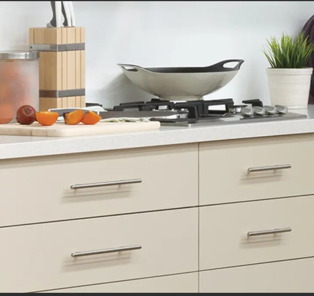 Kaboodle T Pull Bar Handle 192mm Brushed Stainless Steel Finish Kitchen ...