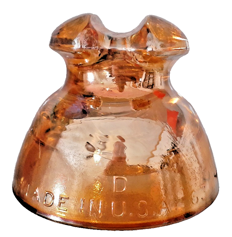 CD 234 Carnival Glass PYREX "D" MOLD Antique Glass Telegraph Insulator ...