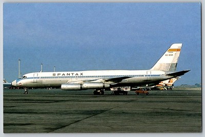 SPANTAX CONVAIR 990 airline Postcard | eBay
