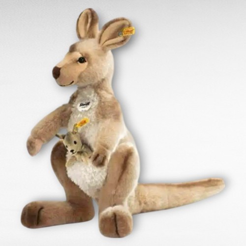 Steiff Baby Kangaroo & Joey Collectible Plush Toy Multicolor Used | eBay