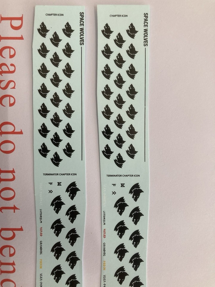 Space Wolves Transfer Sheet x 2 Leviathan Primaris Warhammer 40k ...