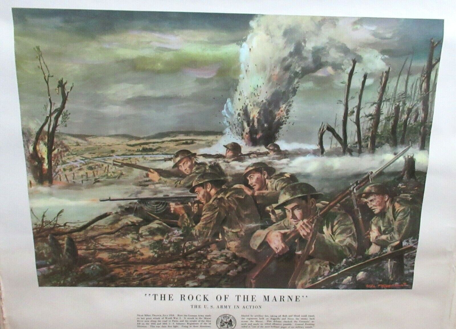 MAL THOMPSON "THE ROCK OF THE MARNE" THE U.S. ARMY IN ACTION CIVIL WAR ...
