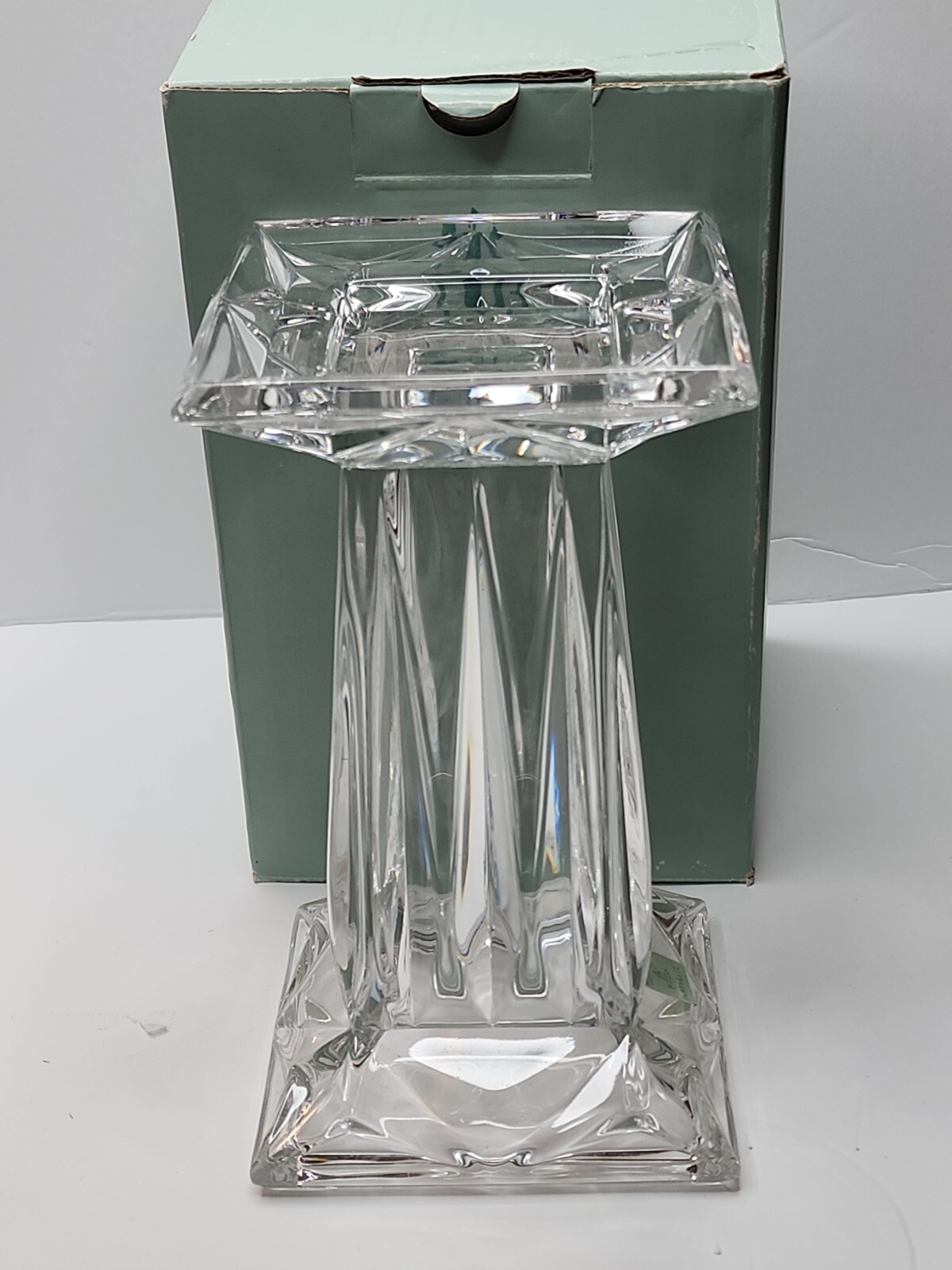 PartyLite P7374 Quad Prism Pedestal 24 Lead Crystal Pillar Candle ...