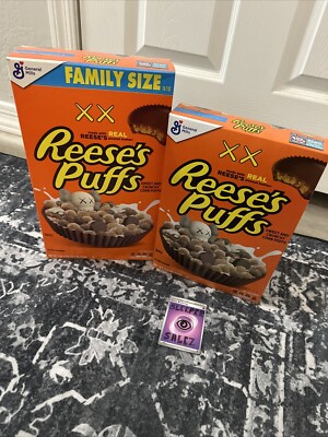 KAWS Reese’s Puff Original And Family Size | eBay