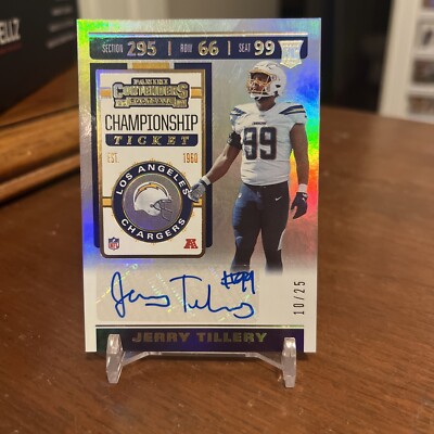2019 PANINI CONTENDERS JERRY TILLERY VARIATION CHAMPIONSHIP TICKET ...