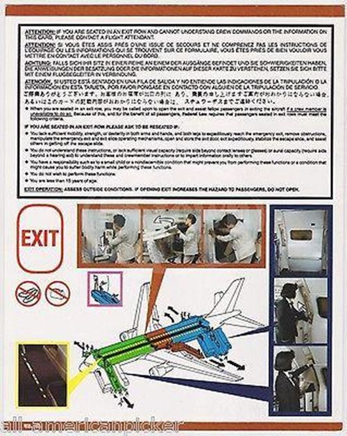 American Airlines 767-223 Vintage Graphic Advertising Flight Safety ...