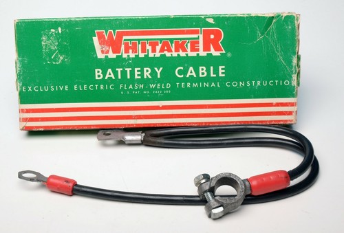 VINTAGE WHITAKER # 386 BATTERY CABLE FOR SPECIAL FORD WITH SIDE LUG ...