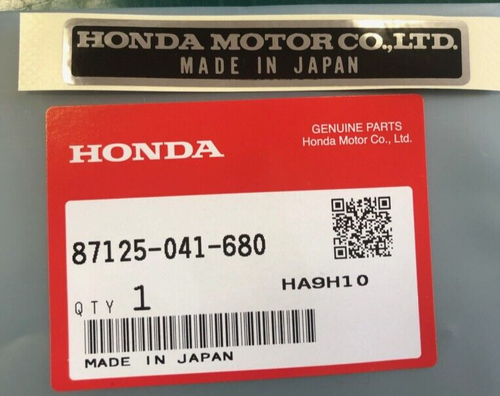 Honda Genuine OEM Made in Japan Decal Name Plate Sticker 87125-041-680 ...