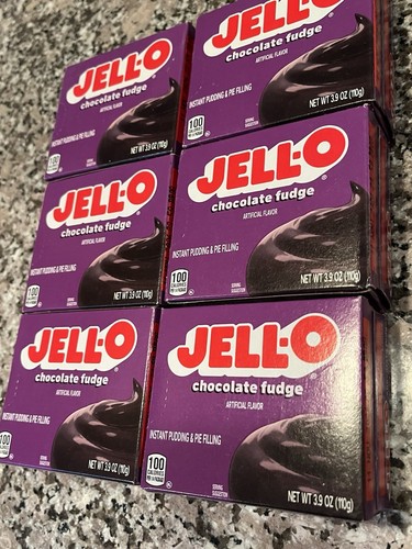 Six Boxes Jello Chocolate Fudge Instant Pudding And Pie Filling Mix 3.9 ...