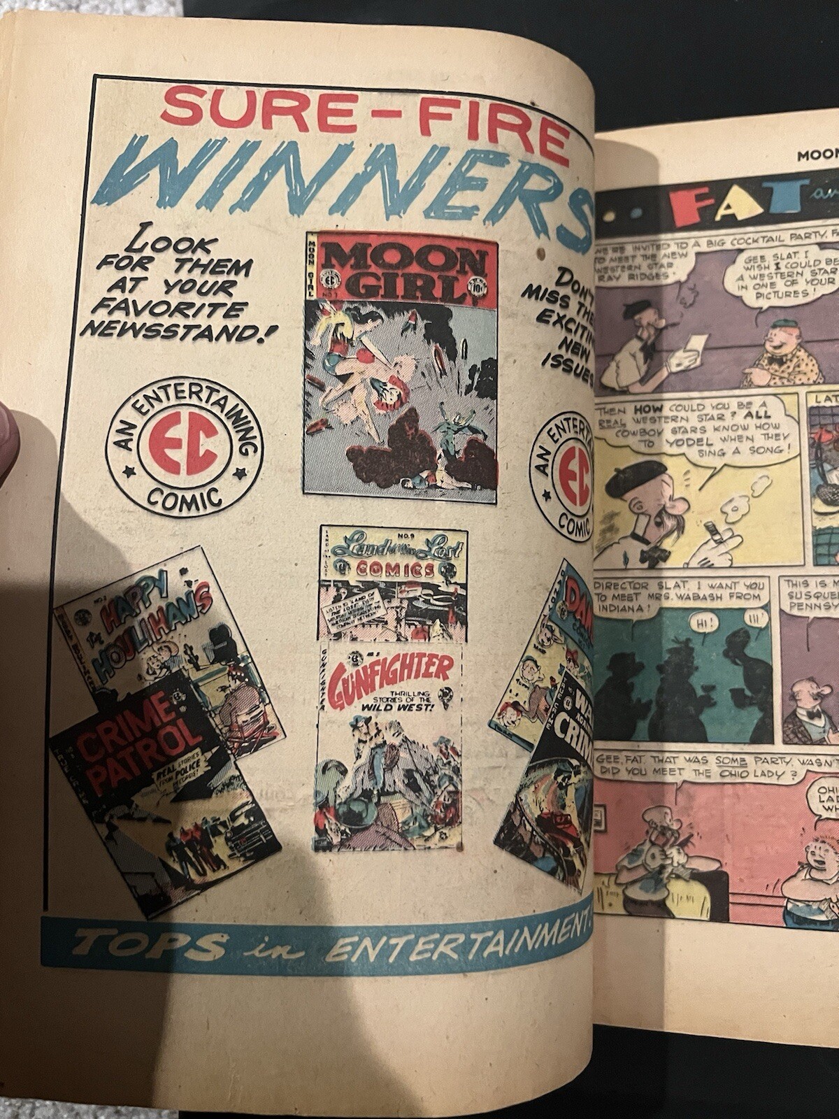 Moon Girl #4 (EC Comics 1948) FR/PR Moon Girl Vs. Vampire! PCH Johnny ...