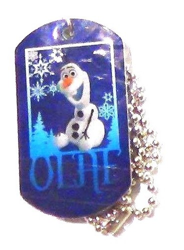 Disney Frozen Snowman Olaf Dog Tag Necklace Collectible RARE #14 ...