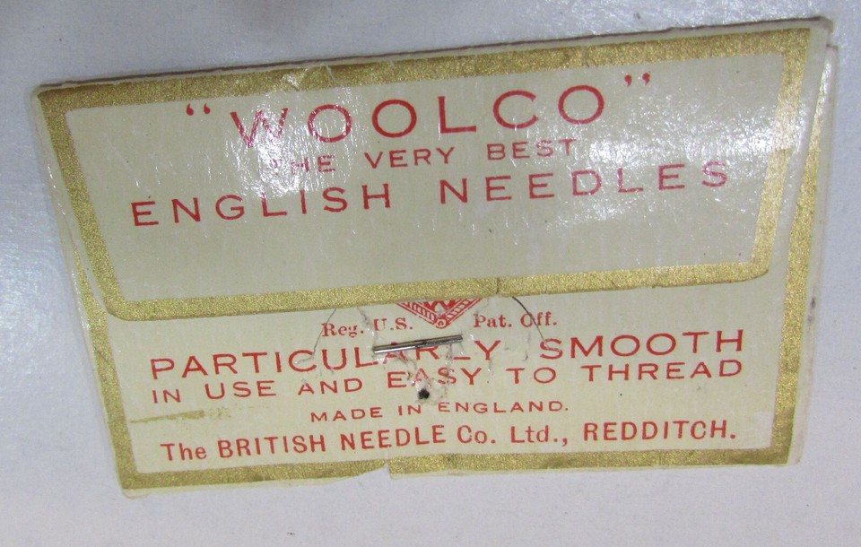 6 Vintage 1940's Woolco Sharps Size 5/10 Nickel Plated Sewing Needles ...