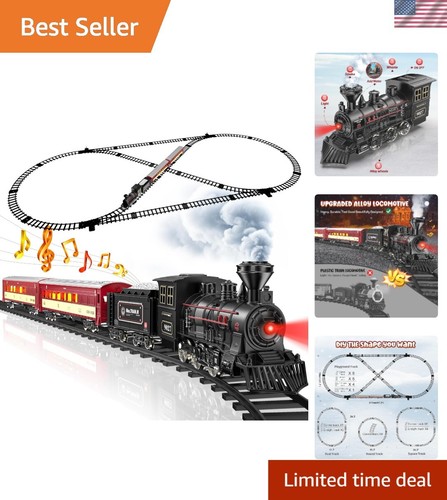 Fun Alloy Train Set with Glowing Passenger Cars - Perfect Holiday Gift ...