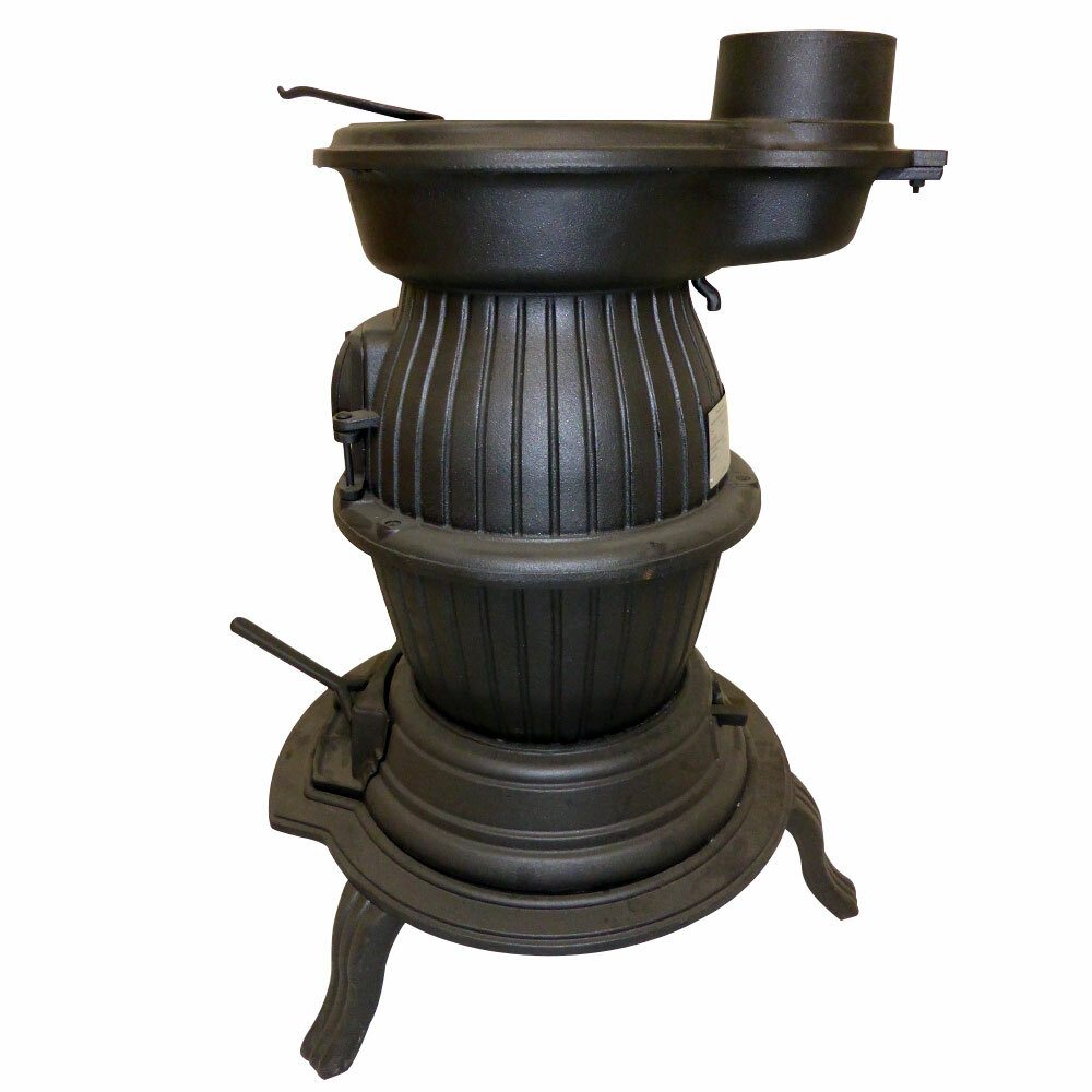 New Cast Iron Wood Heater Pot Belly Heater 6kw Heats 12 Square Ebay