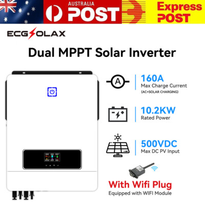 AU 10200W Solar Hybrid Inverter On/Off grid DC 48V/240V PV Max 500V ...