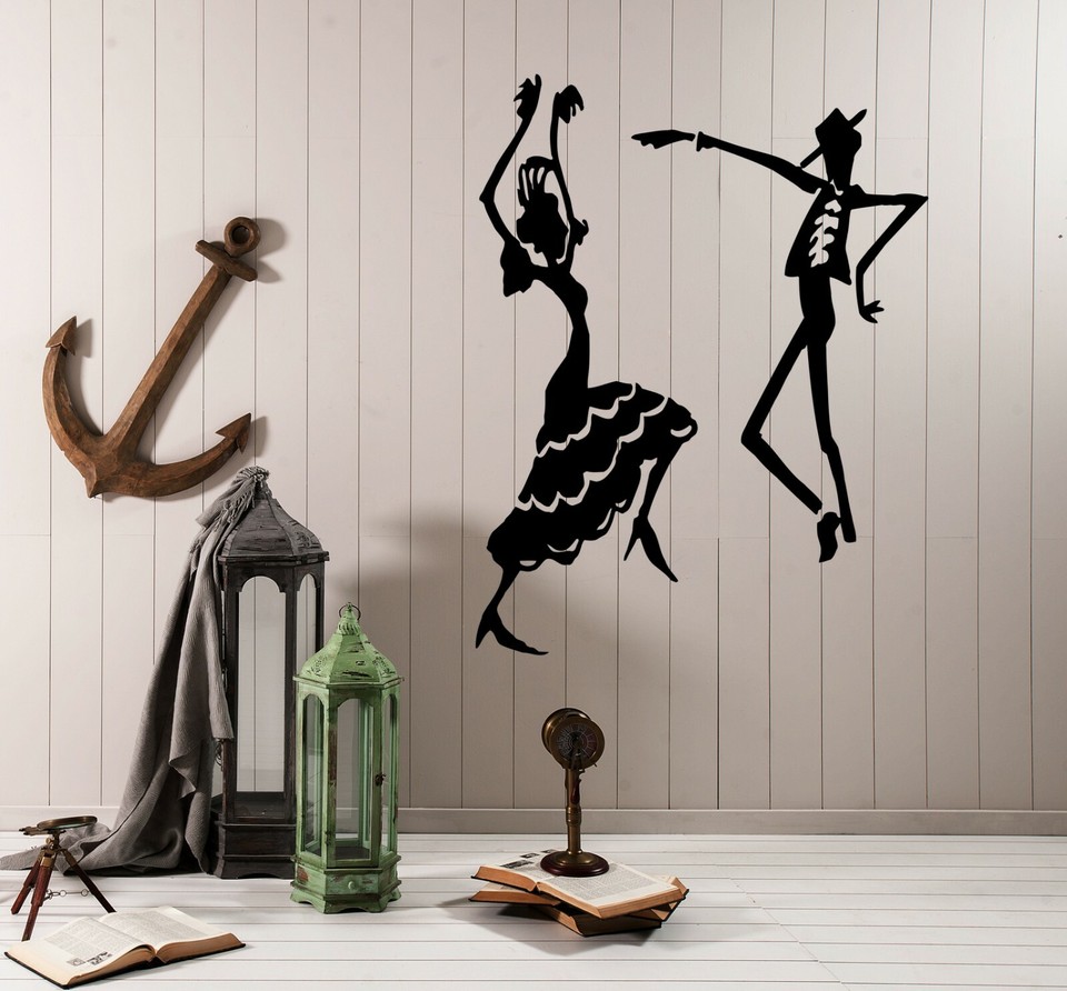 Wall Decal Spanish Flamenco Dancing Dancers Vinyl Sticker (ed1978) | eBay