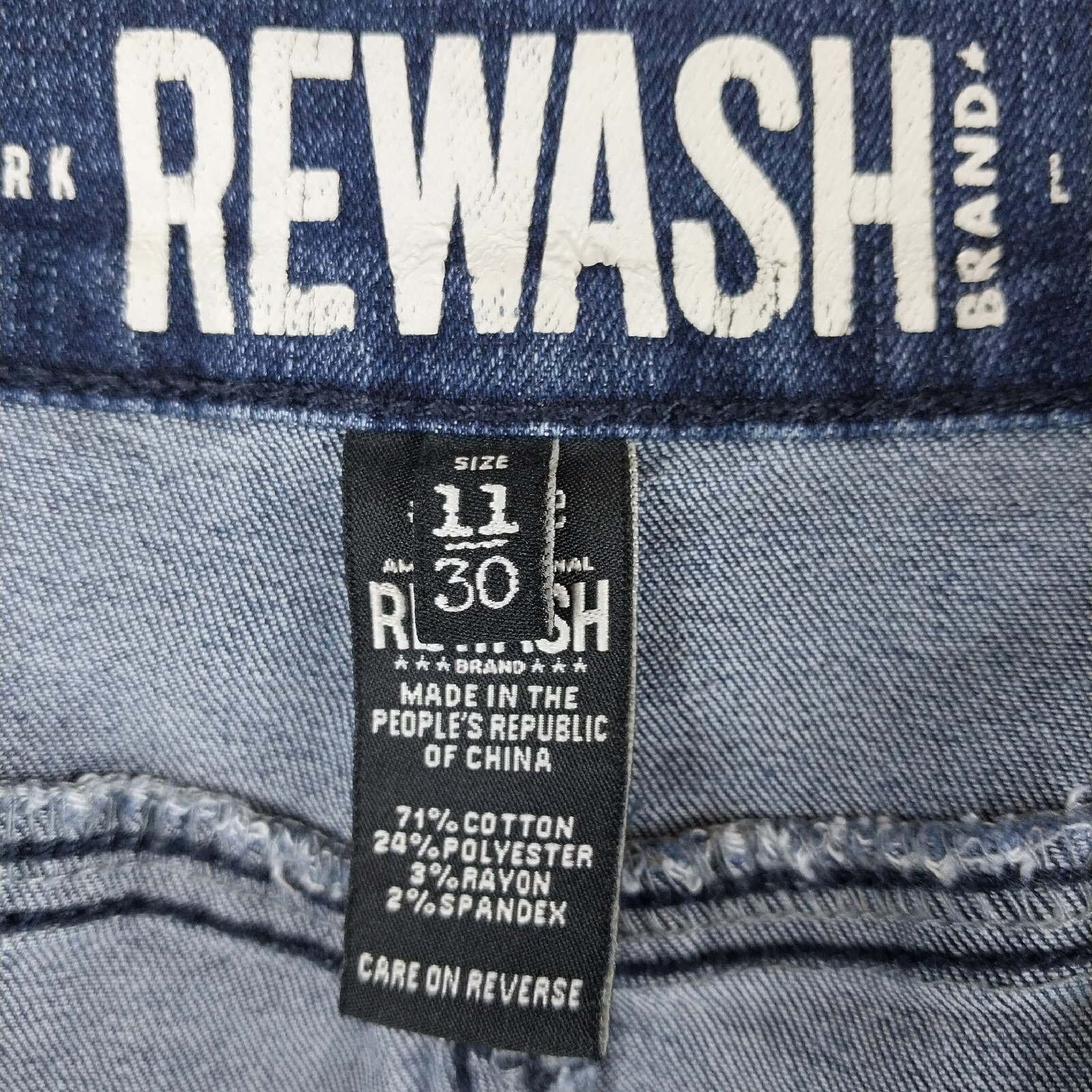 Rewash High Rise Button Fly Denim Shorts Distressed Raw Hem Women's ...