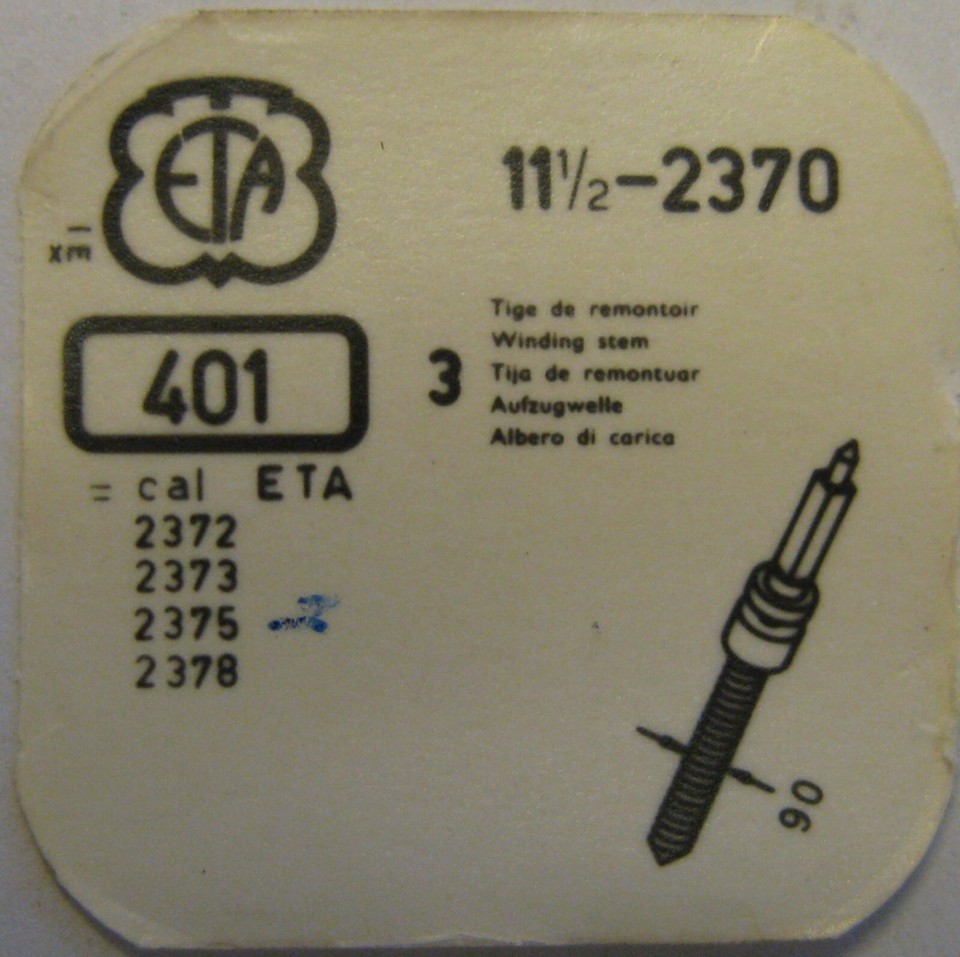 ETA 2370, 2373, 2375, 2377, 2378, 2379, 2380 & 2381 watch movement part ...