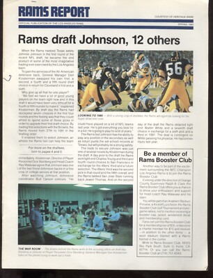 1980 Los Angeles Rams Report Newsletter: Highlighting the 1980 Draft | eBay