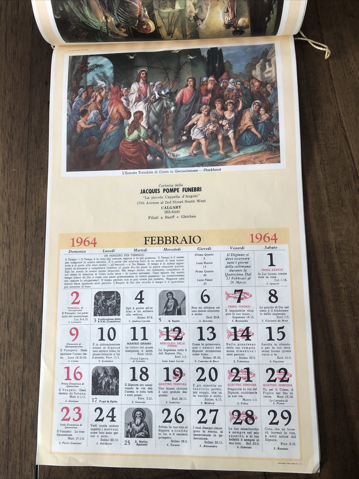 Lot Of 6- 1960-1965 Catholic Calendars | eBay