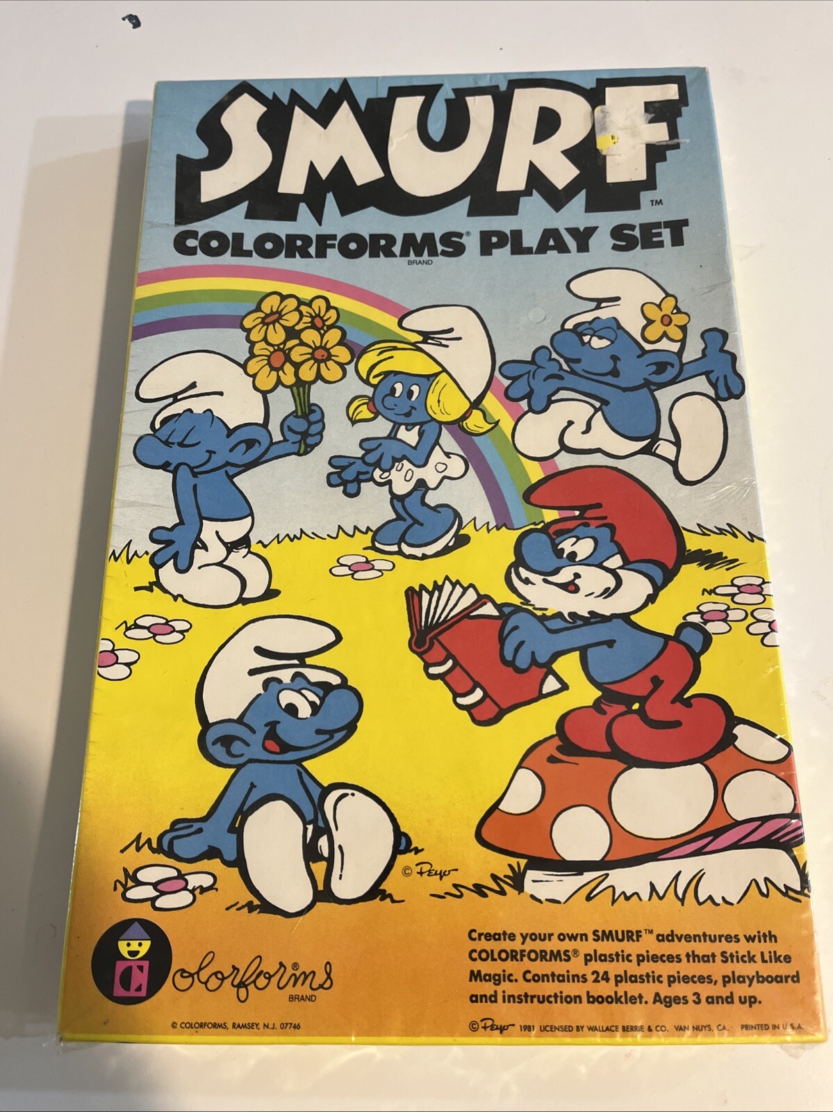 Vintage 1981 SMURF Colorforms Play Set #655~COMPLETE ~Wallce Berry Co ...